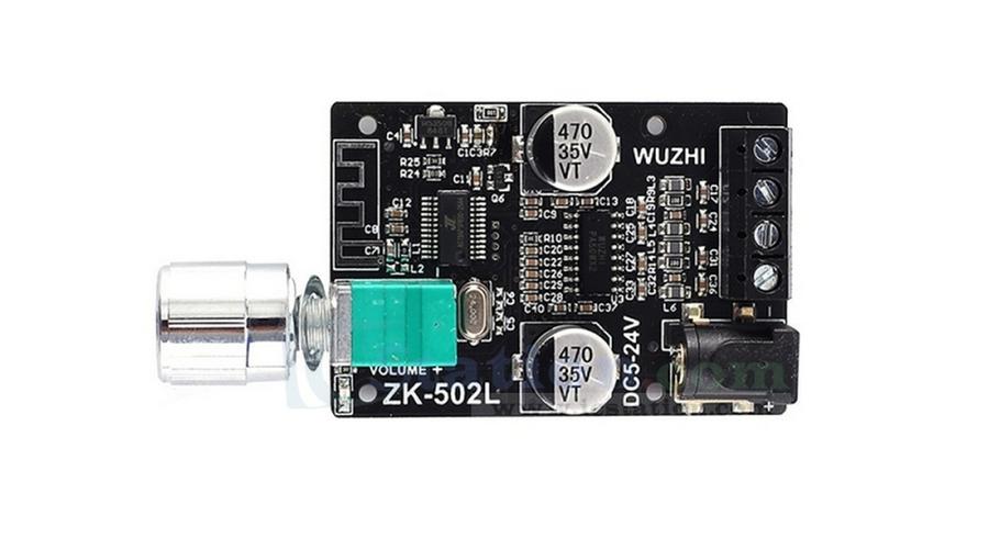 Modulshop - ZK-502L HiFi sztereó erősítő, Bluetooth 5.0, 2*50 W, 2-24 v